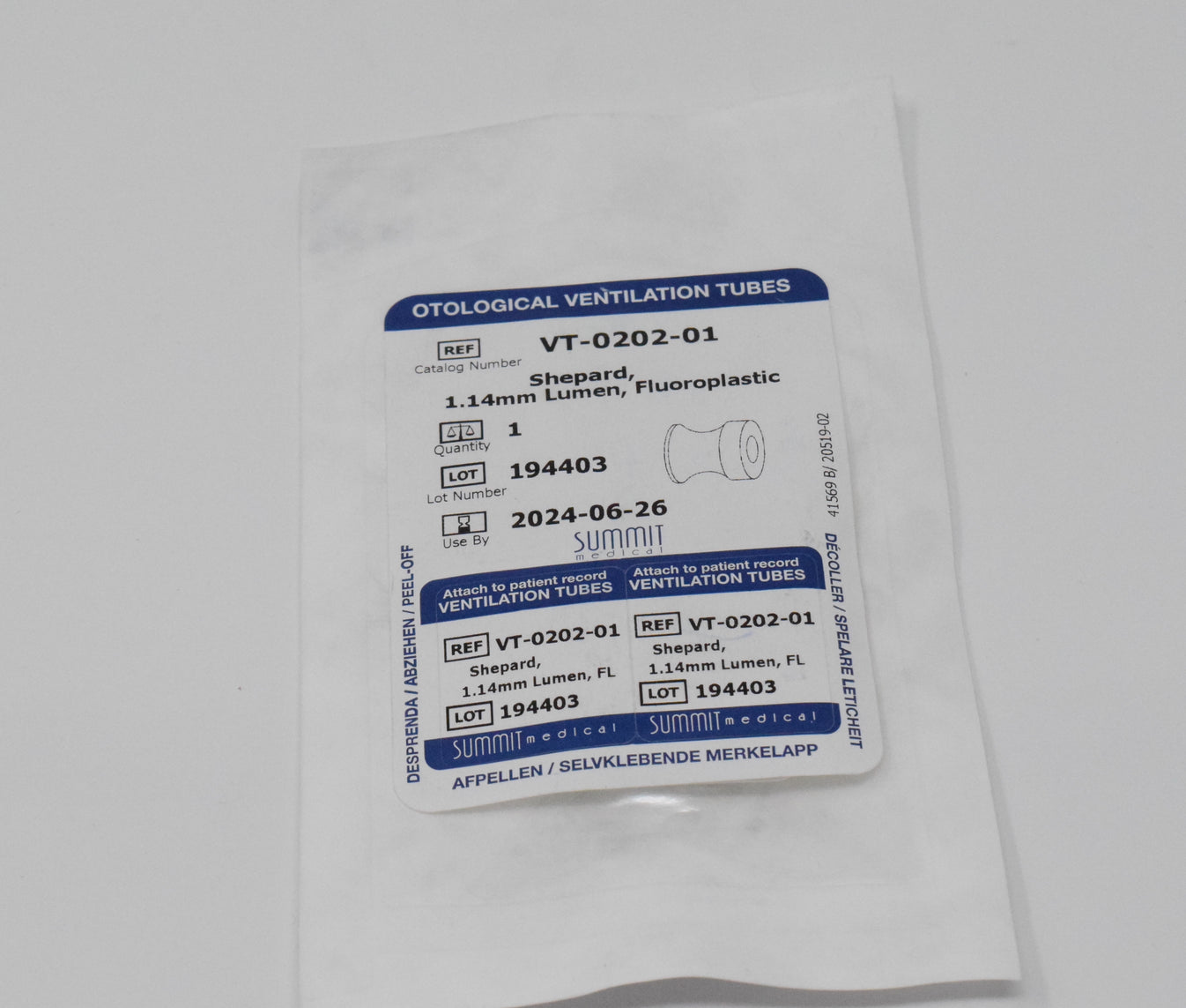 TUBO DE VENTILACIÓN SHEPARD – Venta de insumos de otorrinolaringologia